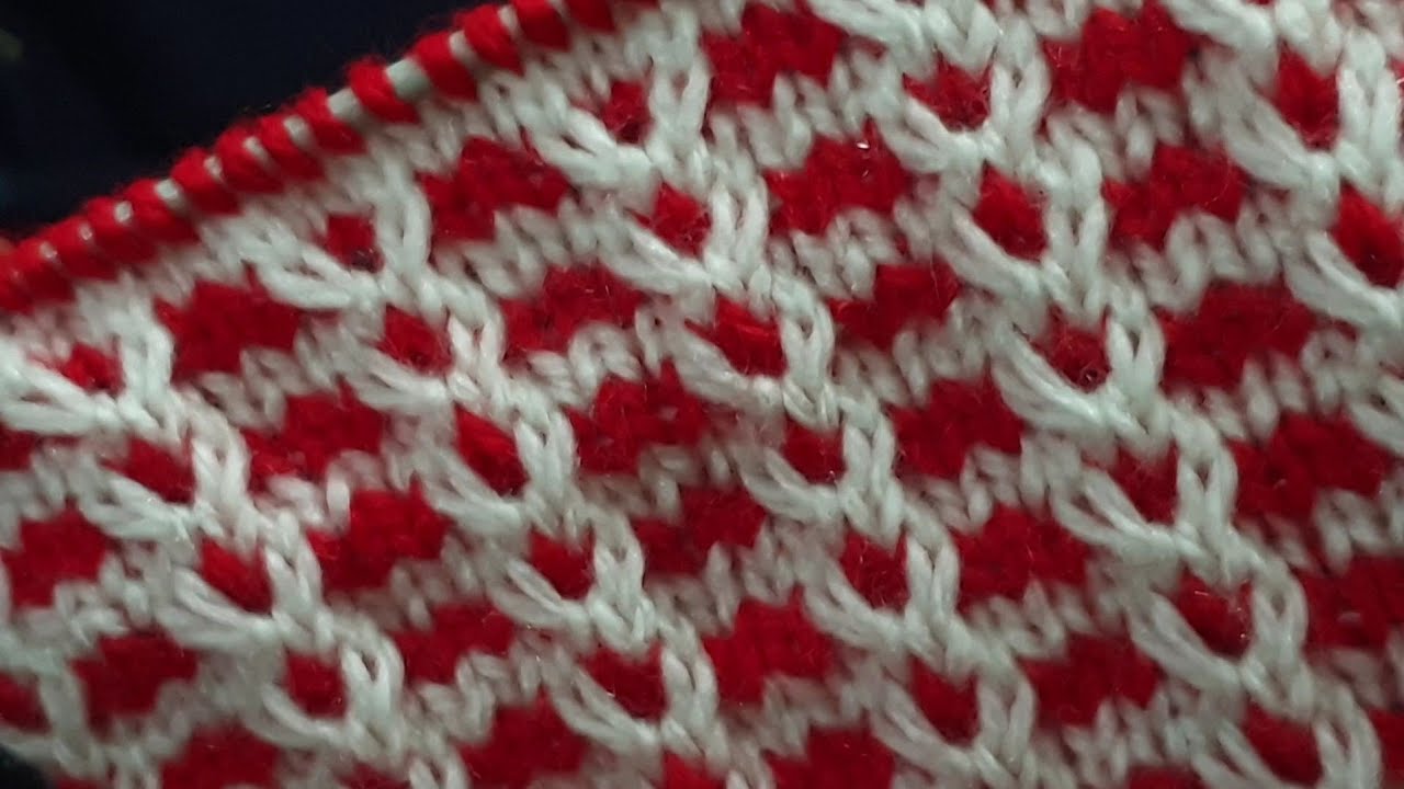 Easy Knitting Pattern #218 || two colours knitting design || two colours knitting Pattern - YouTube