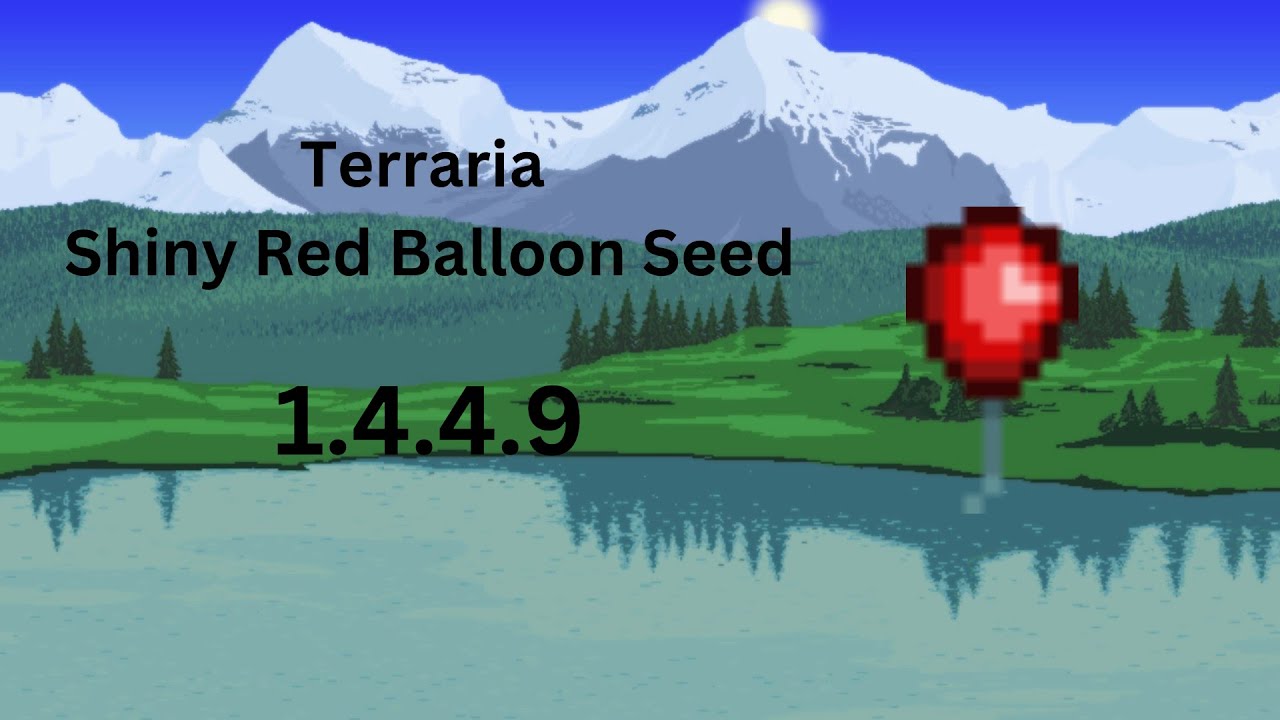 Shiny Red Balloon seed Terraria 1.4.4.9 - YouTube
