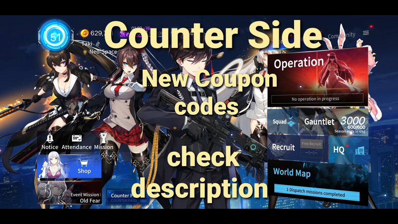 Counter Side - New Coupon Codes* - YouTube