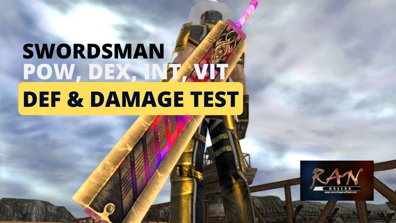 Ran Online - Pow Dex Int Vit Swordsman | Def & Test Damage | RAN Online ...