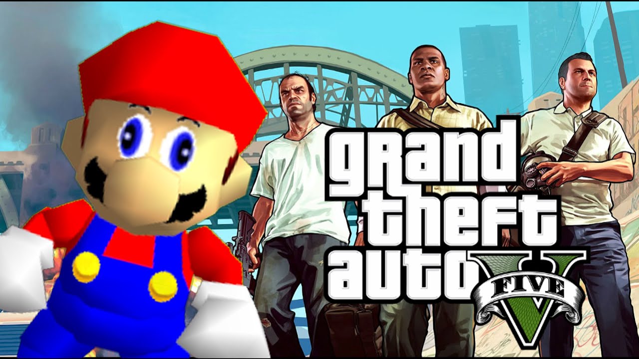 Grand Theft Mario - If Mario was in...GTA V - YouTube