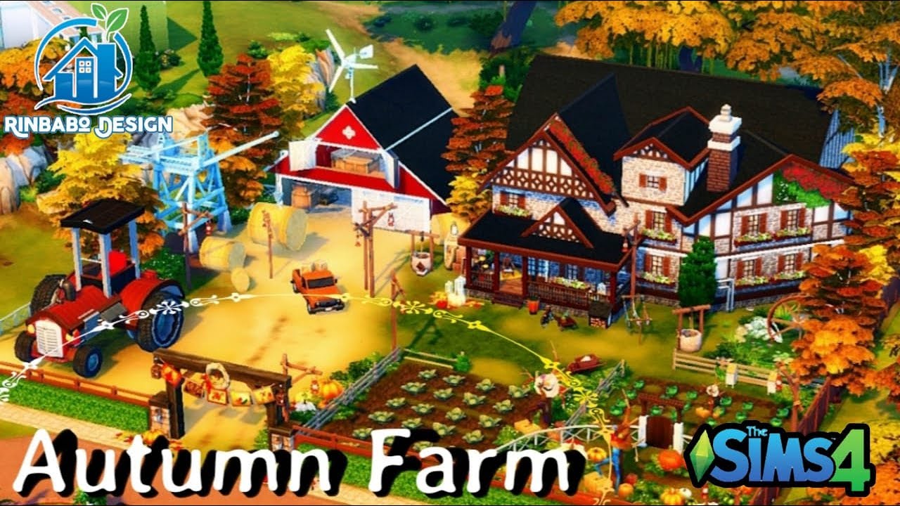 The Sims 4 | 🍁🍁 🎃Autumn Farm 🎃🍁🍁 and tractor 🚜🚜|no cc| speedbuild ...
