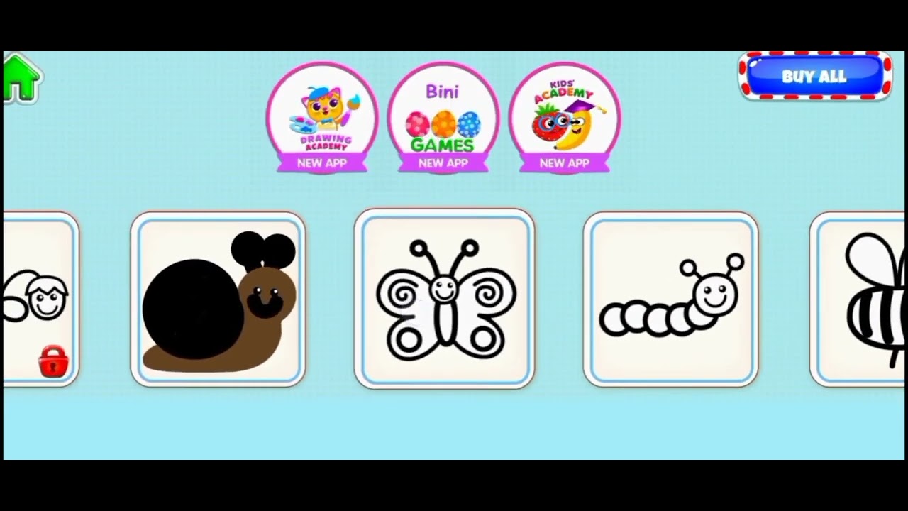 Drawing for kids "BINI BAMBINI" education games...Gameplay video part-1 ...