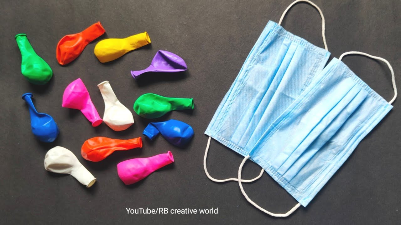 Unique Craft from Waste Balloon And Mask | Easy Home Decoration ideas ...