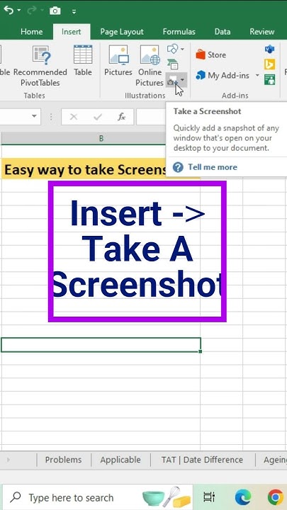How to take Screenshot in Microsoft Excel | Screenshot | Easy Tip ...