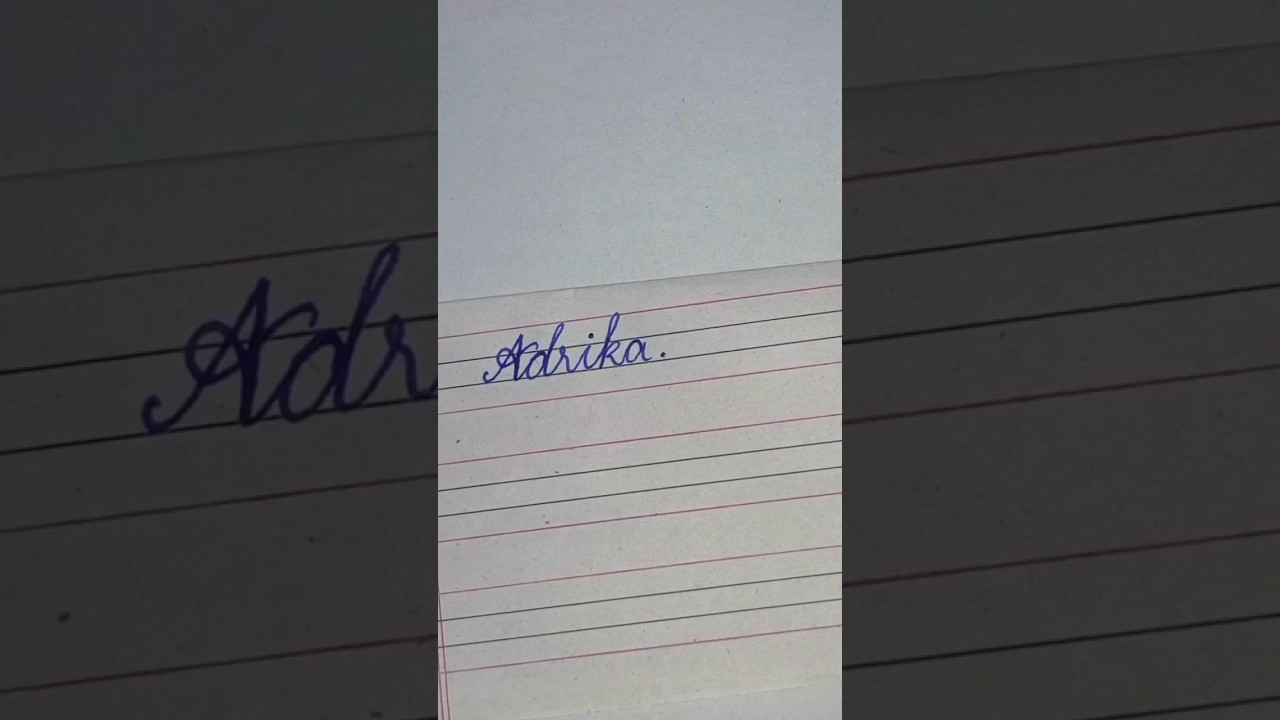 Adrika name Writing #handwriting #viral #youtubeshorts - YouTube