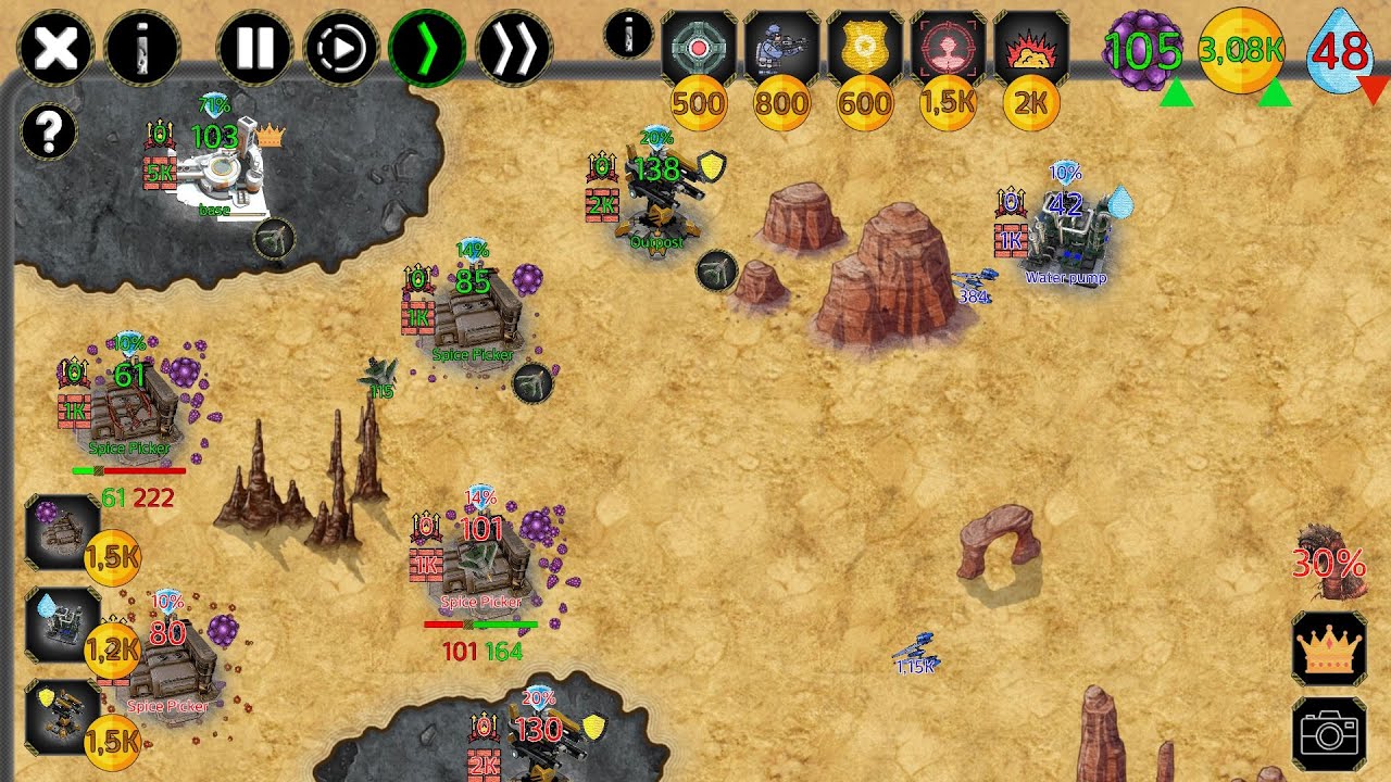 Dune 3 is a mobile strategy game about extracting resources and ...