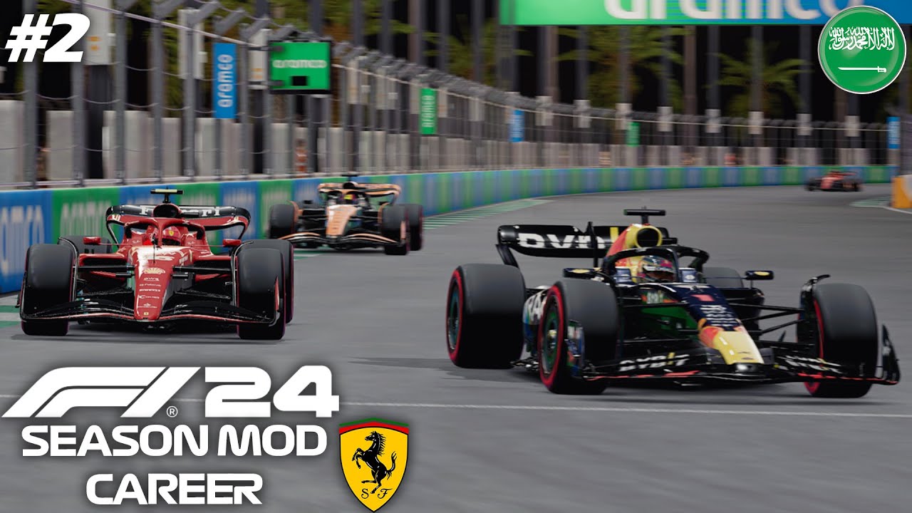 F1 24 Mod Career Mode Part 2: VERSTAPPEN VS LECLERC V2 AT JEDDAH ...