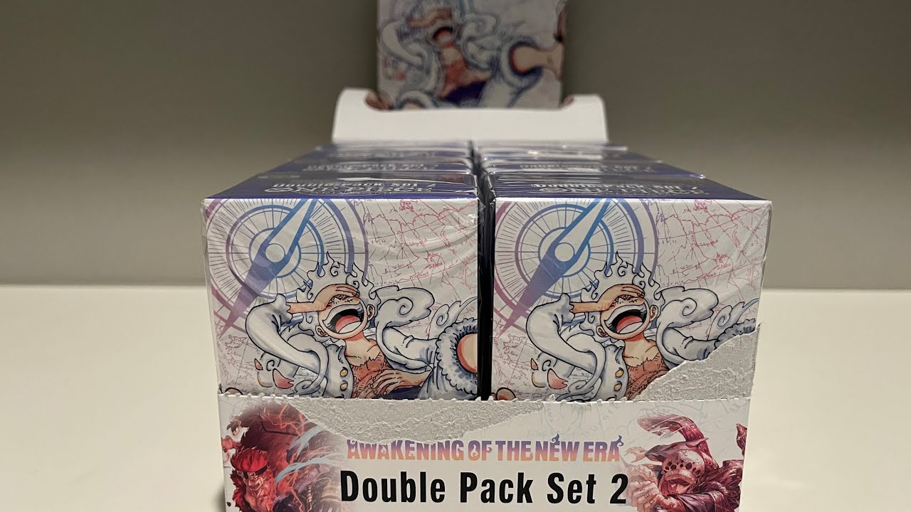 Opening case of One Piece OP05 double pack set boxes. 3 Alts pulled ...