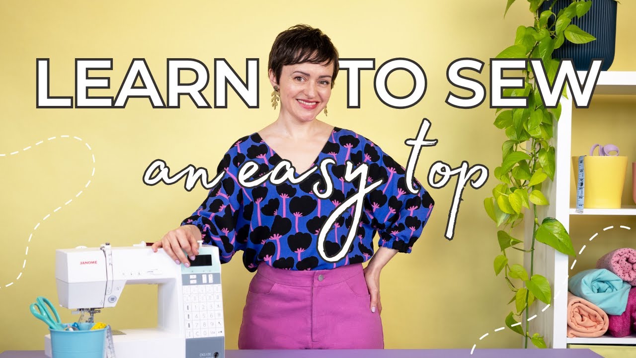 Learn to Sew an Easy Top - online sewing workshop for beginners - YouTube