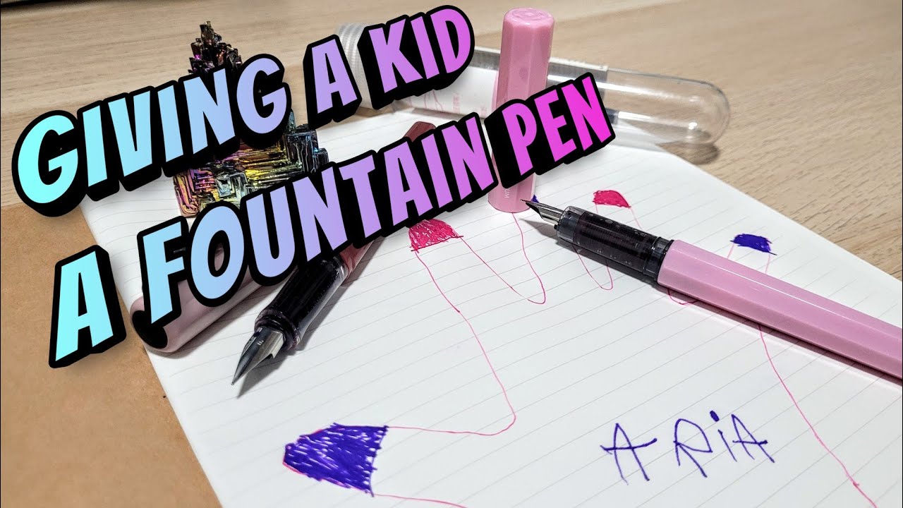 Gave My 5yr Old Daughter A Fountain Pen - YouTube