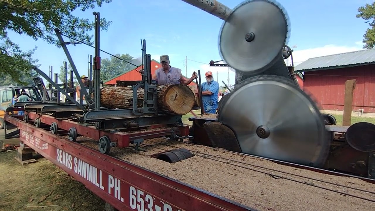 Steam Powered Saw Mill - YouTube