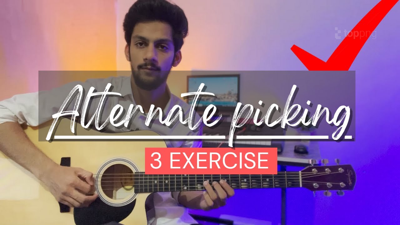 Alternate Picking Easy Guitar Lesson | Learn How To Play Alternate ...