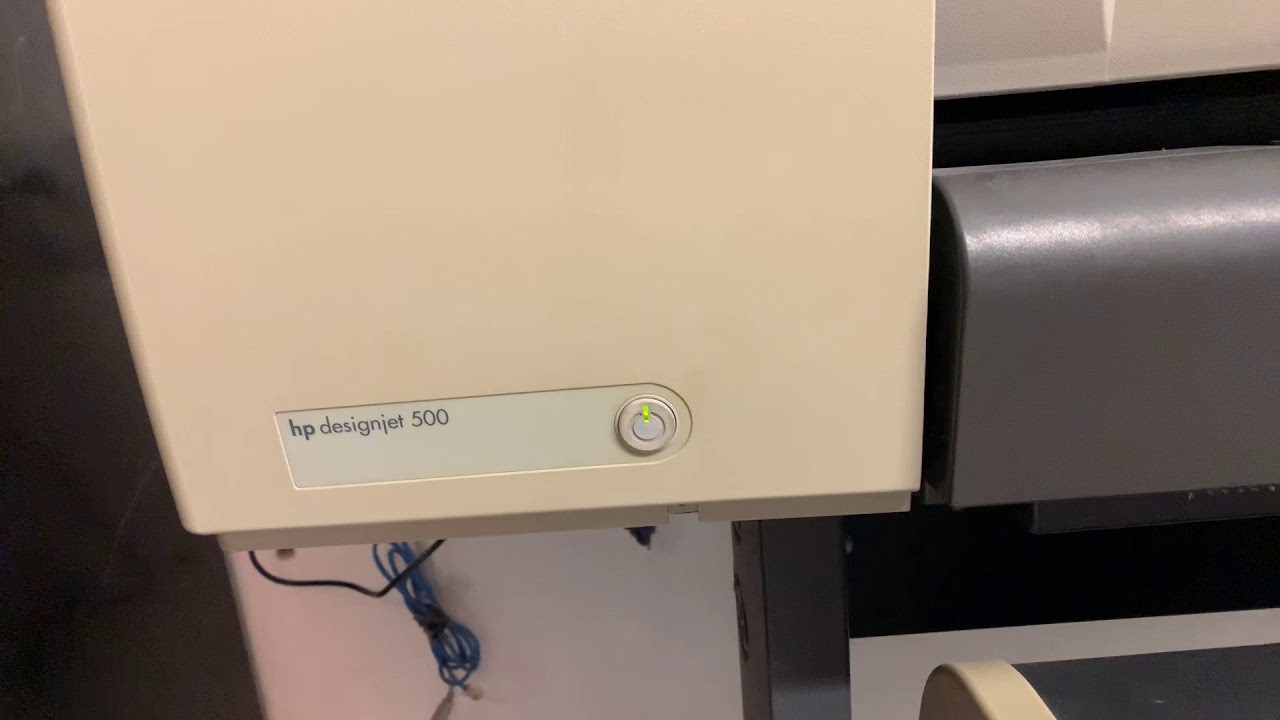 Plotter HP Designjet 500 - YouTube