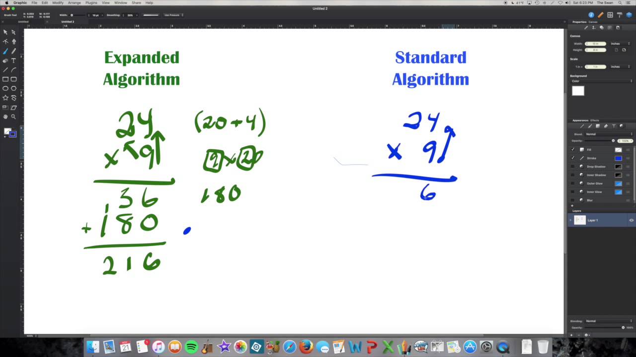 Mini Math Lessons Multiplying With The Standard Algorithm Youtube