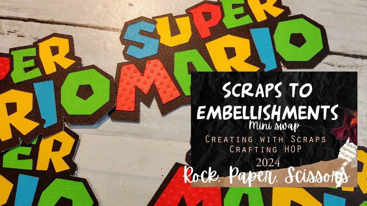 Super Mario Title- Scraps to Embellishments-Rock, Paper,Scissors+ ...