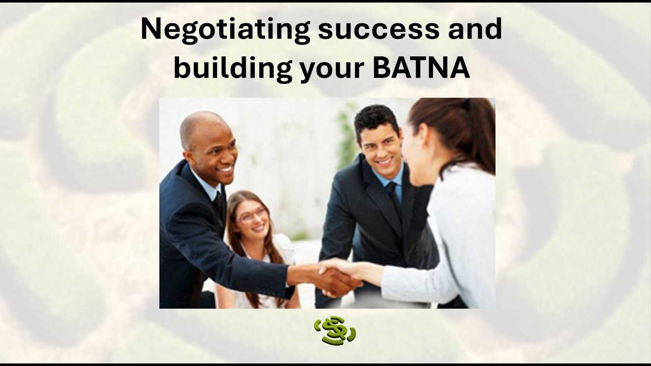 Negotiating success and building your BATNA - YouTube