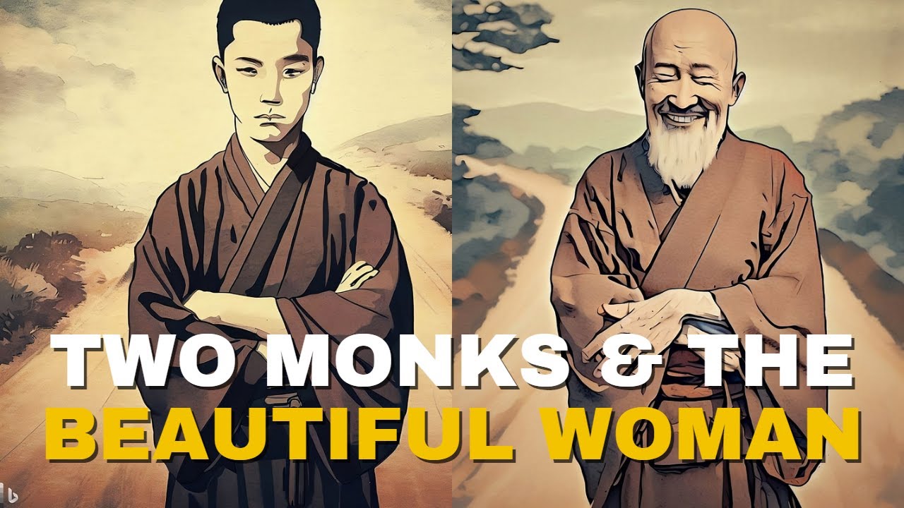 Two Monks and the Beautiful Woman - Learn to let go | A Zen Story # ...
