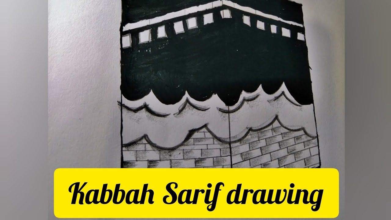 how to draw kabah sarif/kabbah sarif easy drawing/ tanhas handcraft ...