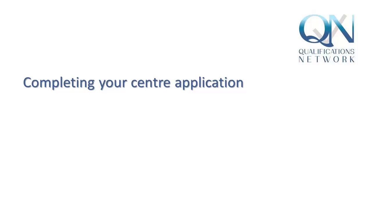 The QNUK centre application process - a guide - YouTube