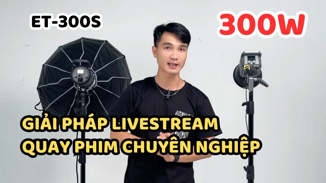 Đèn Led Hỗ Trợ Quay Phim Chụp Ảnh ET-300S Công Suất 300W Giá Rẻ - YouTube