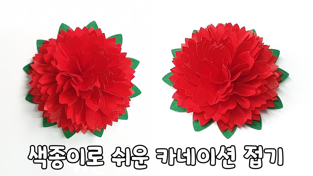 카네이션 접기 색종이로 카네이션 접기 카네이션 만들기 카네이션 종이접기 카네이션 접는법 카네이션 만드는 방법