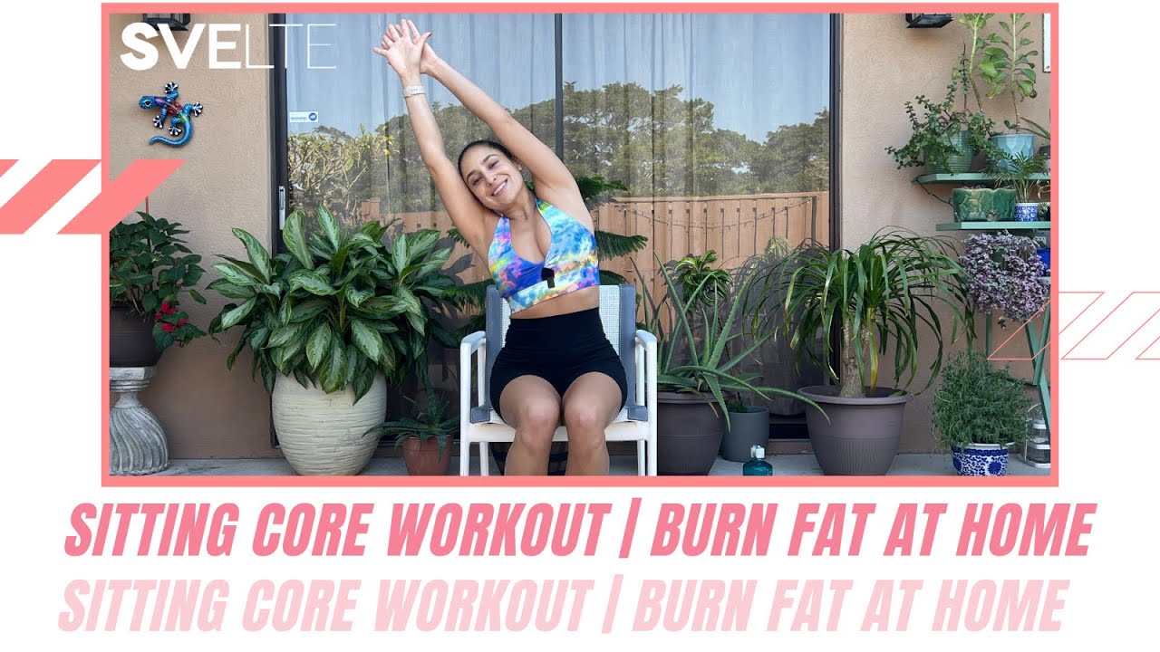 Easy Sitting Core Workout To Burn Fat - YouTube
