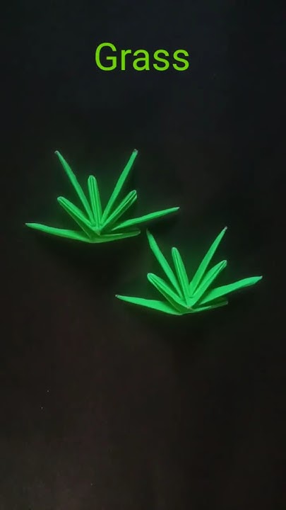 Grass Origami Easy Tutorial | How to make paper grass - YouTube