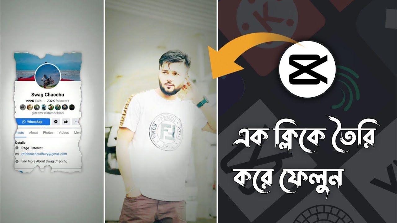 new Facebook profile status video editing capcut | capcut new template ...