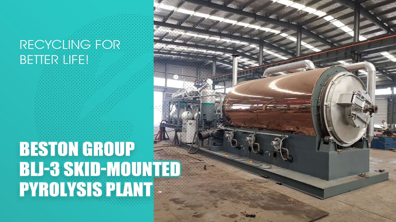 Skid-Mounted Pyrolysis Plant - Mobile Mini Pyrolysis Unit - YouTube