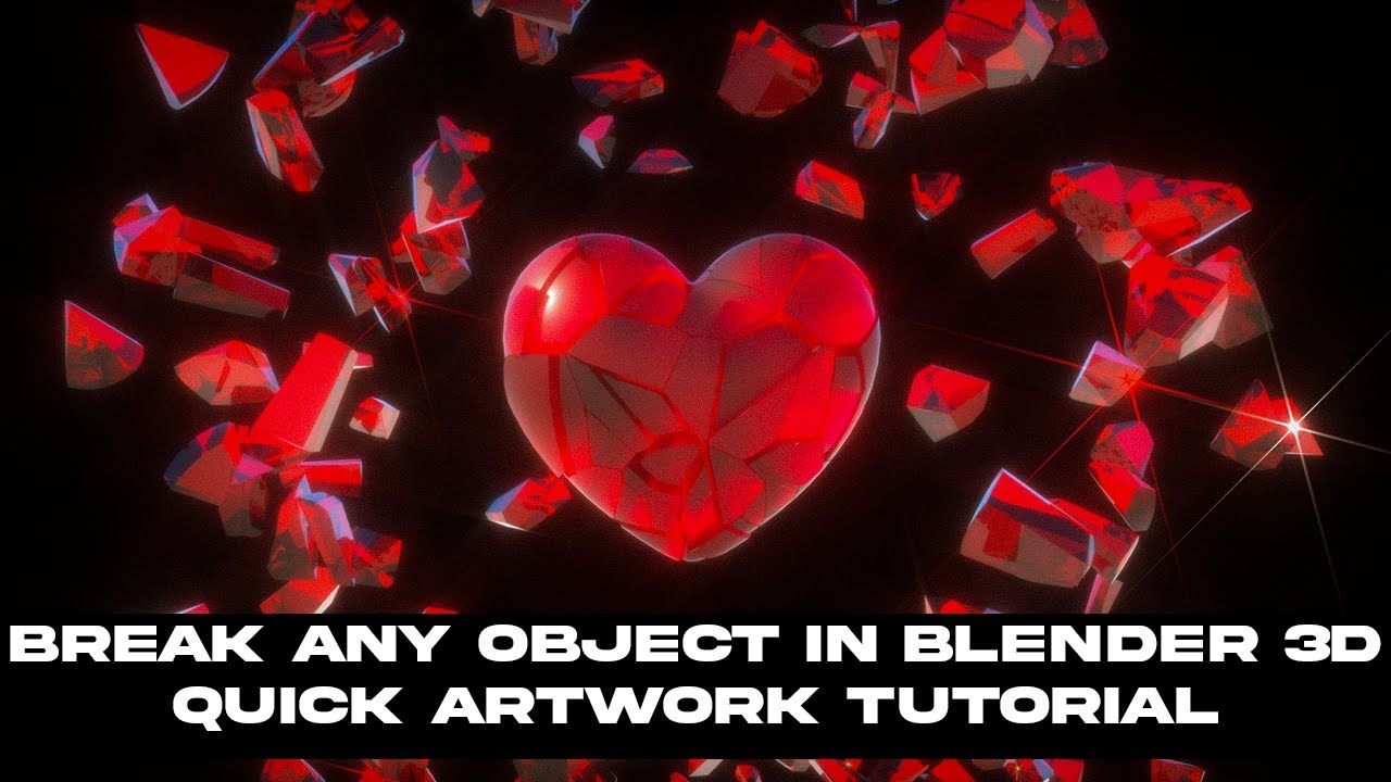 BLENDER 3D: BREAK ANY OBJECT IN BLENDER (QUICK POSTER ART) - YouTube