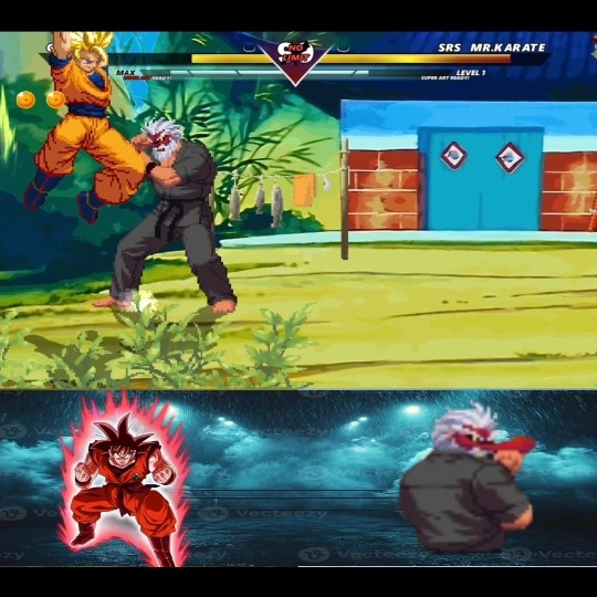 GOKU VS SERIOUS MR KARATE #mugen #dragonball #mugenbattle # ...