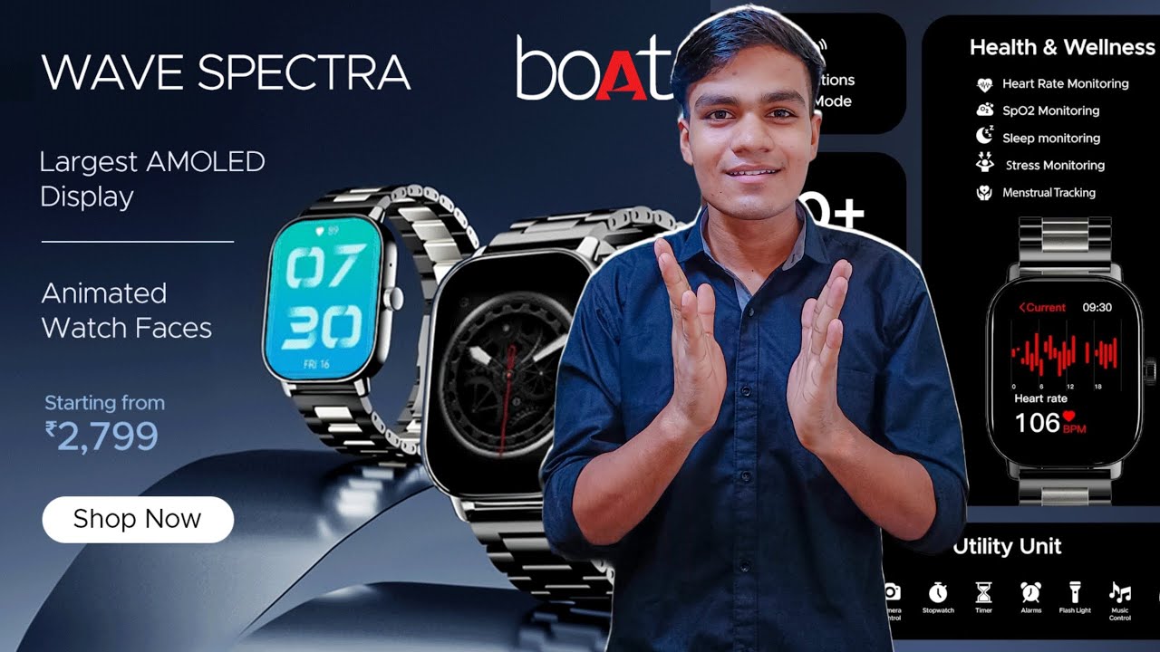 boAt Wave Spectra | Features & Specs | Price At Rs.2799 | 2.04" Amoled ...