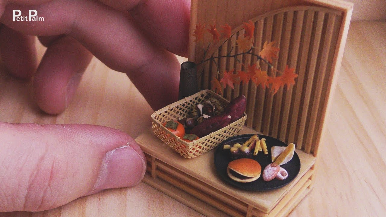 Miniature Japanese Sweets in Autumn 1/12 Scale - YouTube