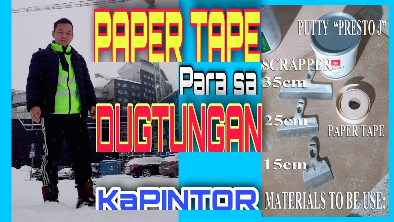 Paano MAG MASILYA sa DUGTUNGAN gamit ang Paper Tape - YouTube