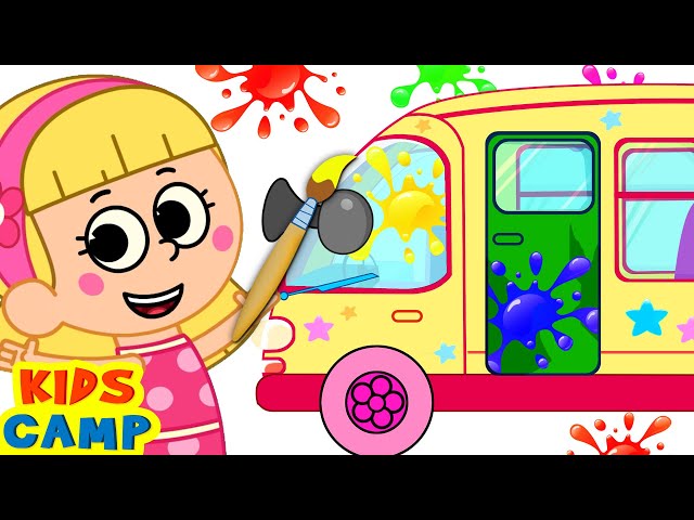 Learning Colors with Wheels on the Bus song for Kids by KidsCamp ...