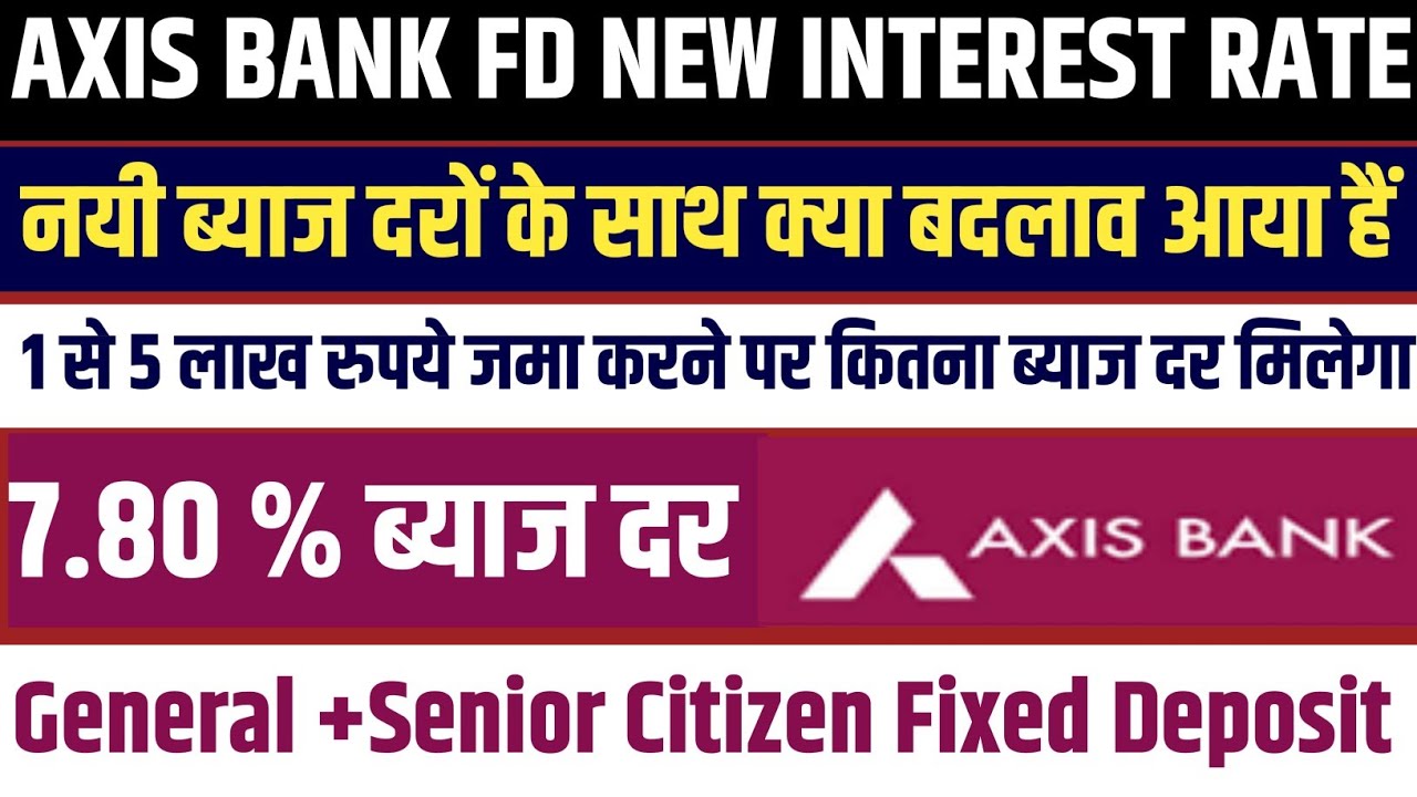 Axis Bank Fd New Interest Rates Update/ Latest Update 2023-24 #mis_plan ...