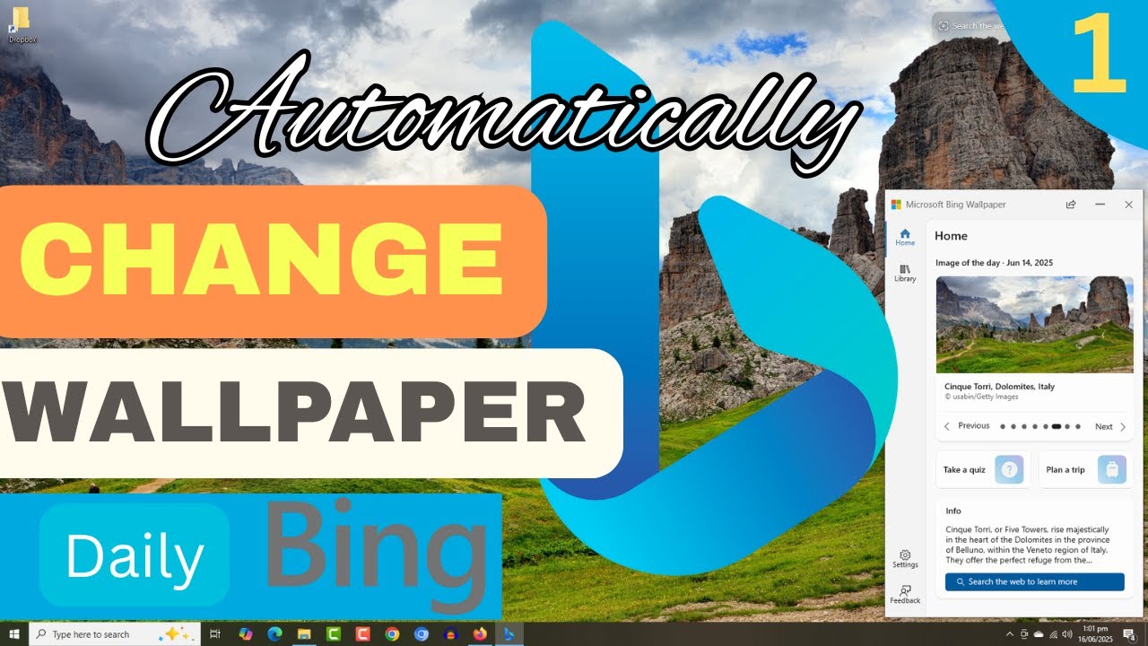 How to Install and Configure Bing Wallpaper on Windows - YouTube