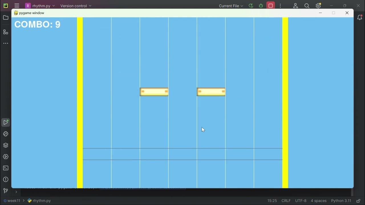 python/pygame 自製音遊 【mujinku-vacuum track#add8e6】 - YouTube