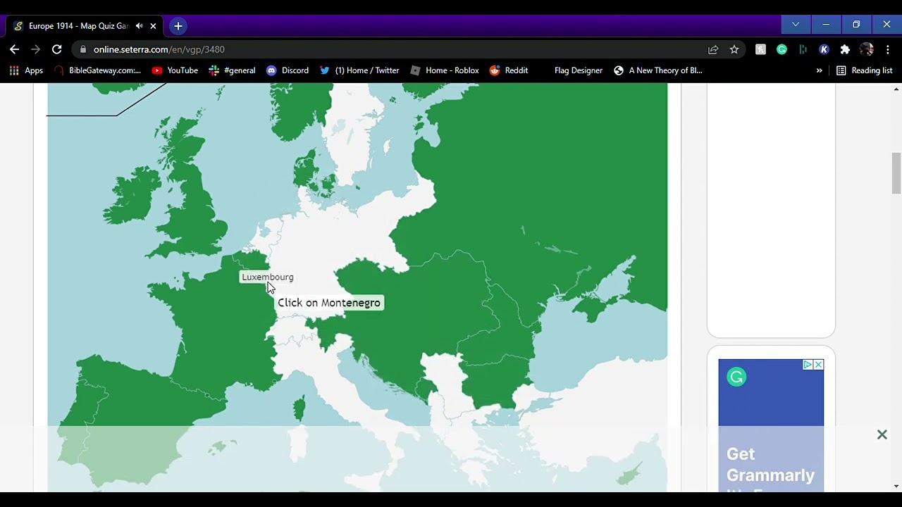 Seterra | Europe 1914 Map Quiz Speedrun - YouTube
