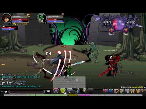 AQW Lycan, BUll and mage vs Vampire - YouTube