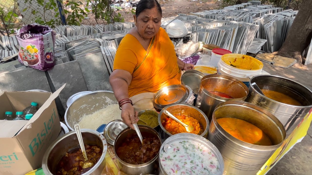 Hardworking 63 years Old Amma Selling Unlimited Meals | Indian Street ...