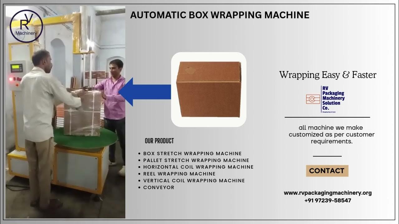 AUTOMATIC BOX WRAPPING MACHINE - YouTube