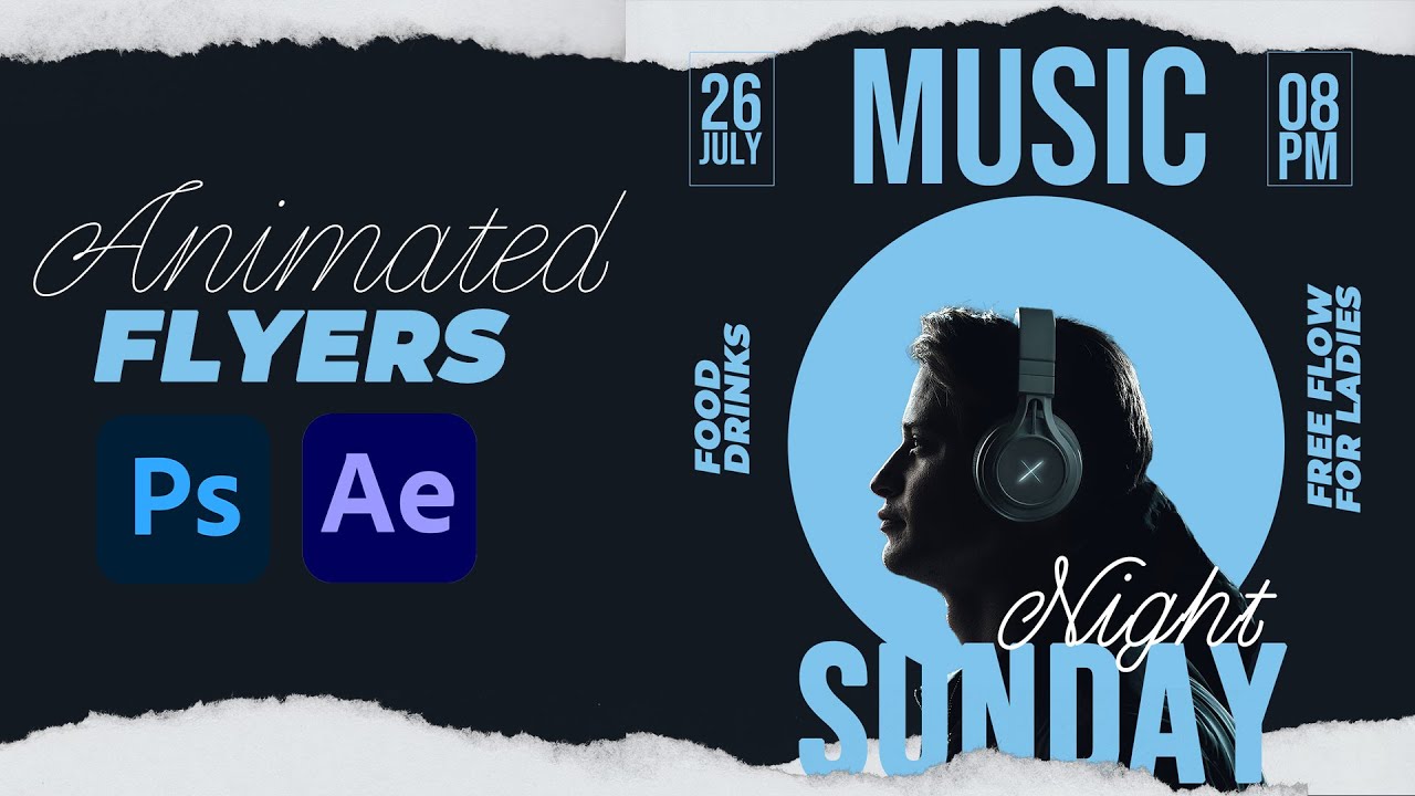 Motion Flyer Tutorial in After Effects + Photoshop #aftereffects # ...