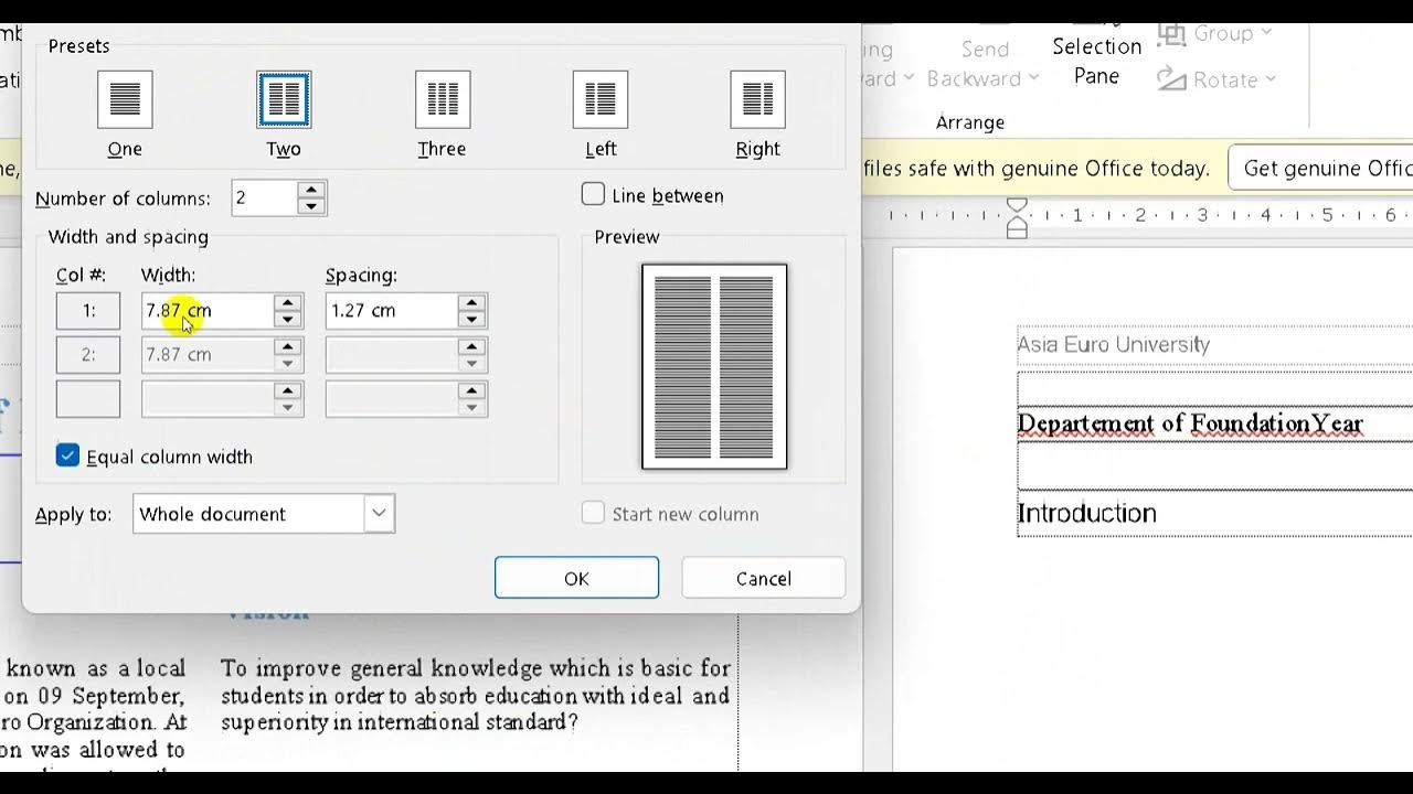 18-How to create Column | Practice | MS. Word 2016 - YouTube