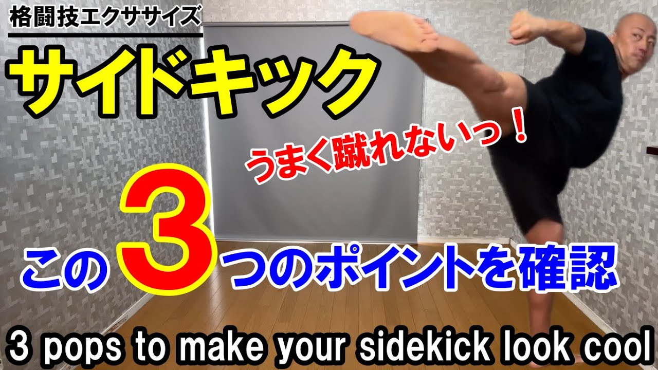 サイドキックのやり方！蹴れない時に確認する3つのポイント！3 pops to make your sidekick look cool【格闘技 ...