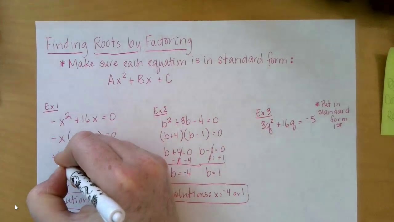 Finding Roots by Factoring - YouTube