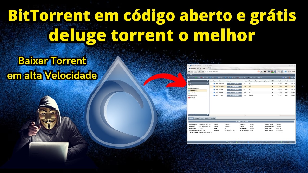 O melhor programa para torrent 2024, Deluge torrent gratuito e Código ...