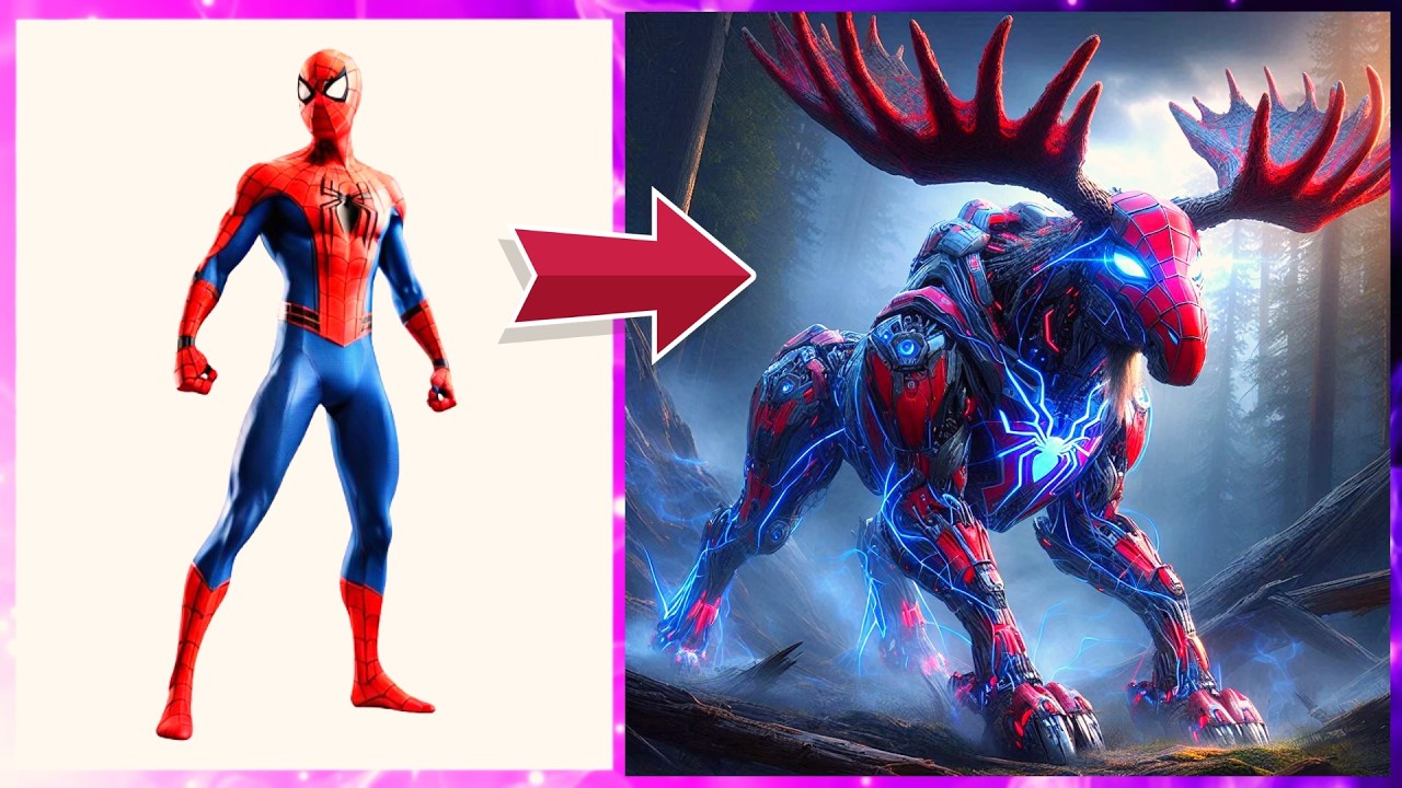 AVENGERS but ROBOT MOOSE🤖🫎 Vengers 💥 Marvel & DC #avengers # ...