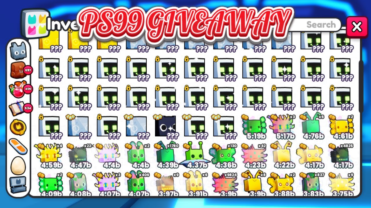 Pet Simulator 99 Mailbox Giveaway | OP PETS | ITEMS | DIAMONDS | HUGES ...